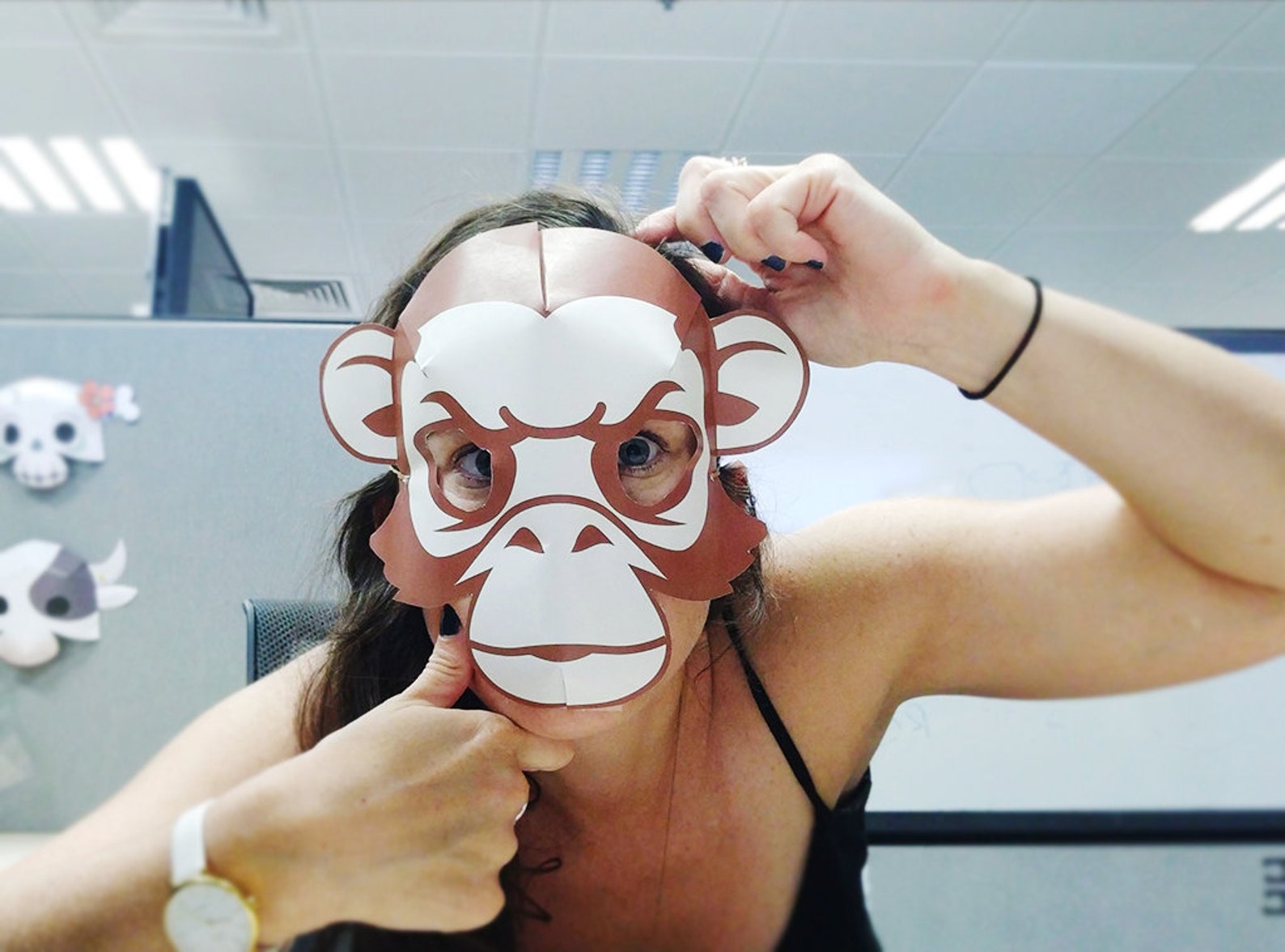 Monkey Mask Printable Ape Costume Safari Animal Mask - Etsy