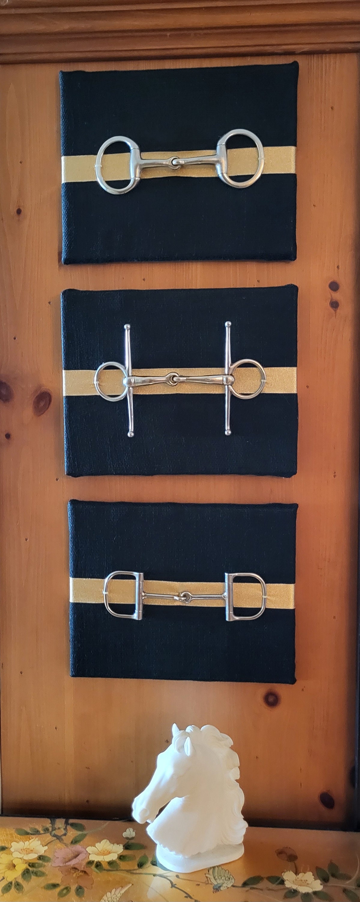 Set of 3 Equestrian English Horse Bits Display - Etsy