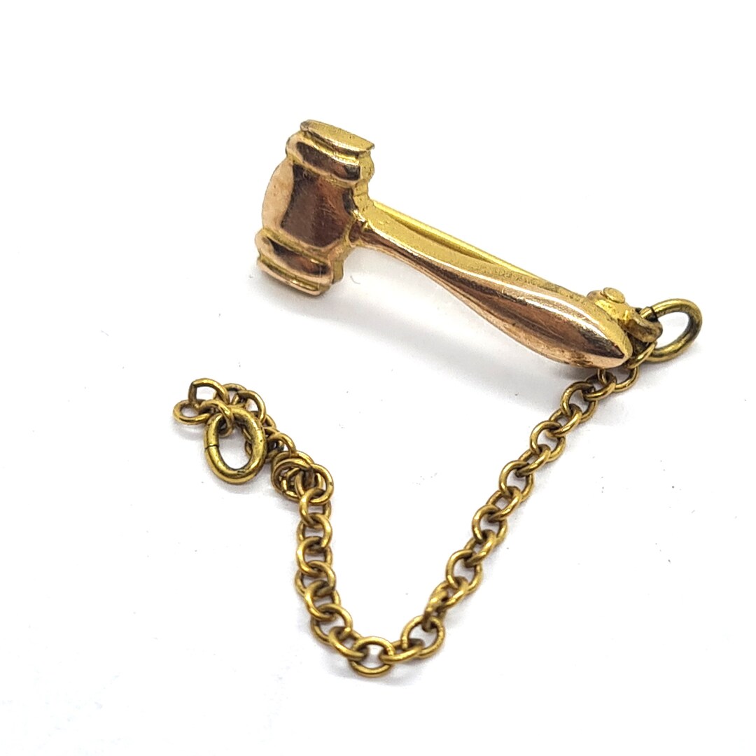 Vintage Miniature Gold Front Masonic Hammer, Mallet, Gavel, Safety ...