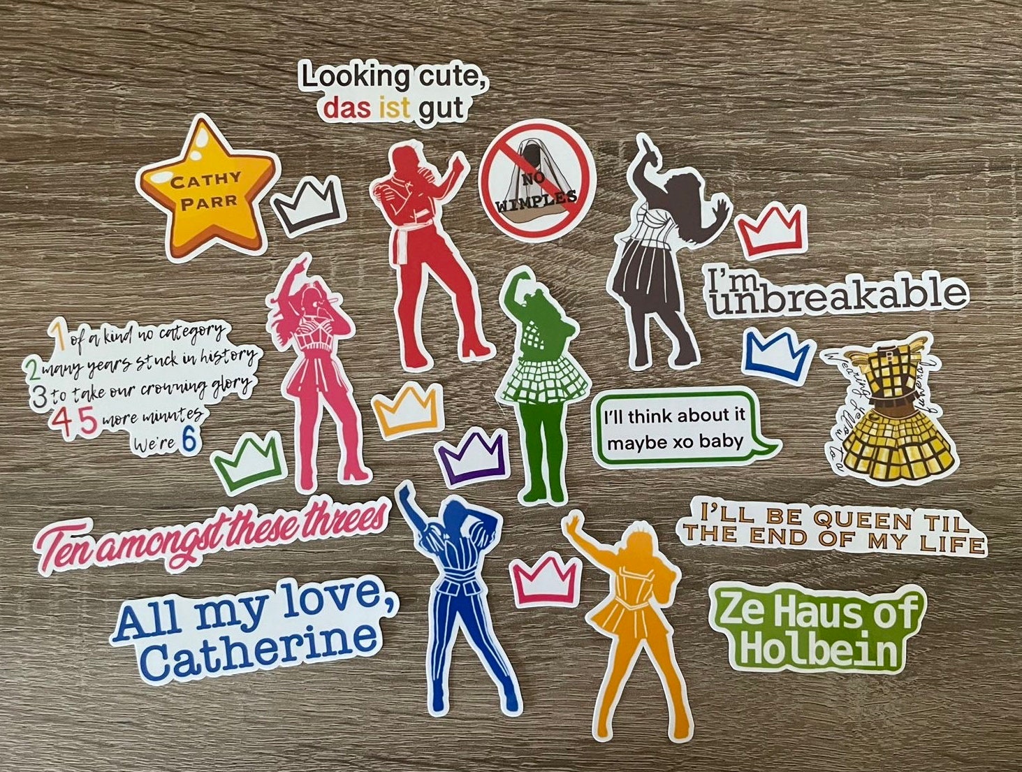Six the Musical Stickers, Theatre Laptop Decals - Etsy UK