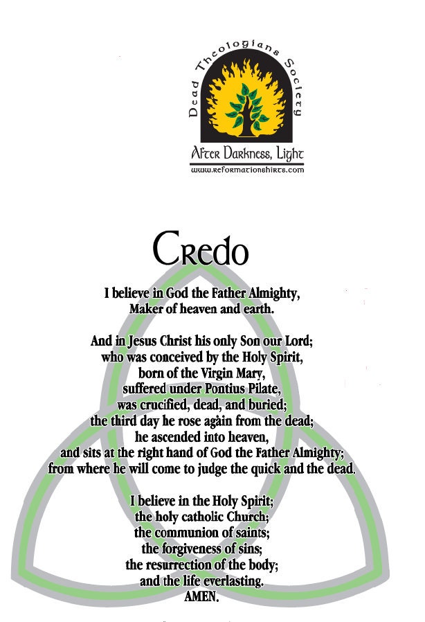 Apostle's Creed Christian Credo Shirt - Etsy