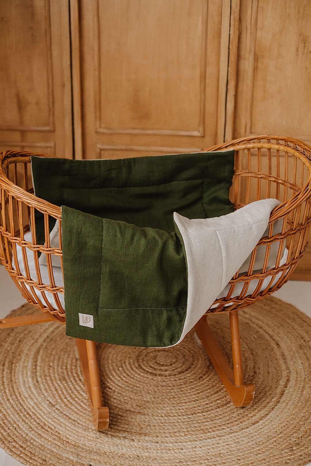 Washed Linen Baby Blanket, Linen Baby Blanket, Farmhouse Quilted Baby ...