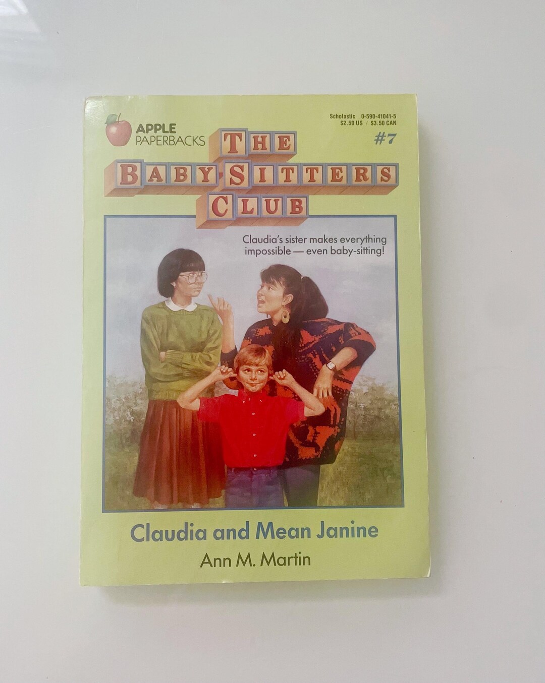 Babysitters Club #7: Claudia and Mean Janine, 1987 Paperback - Etsy