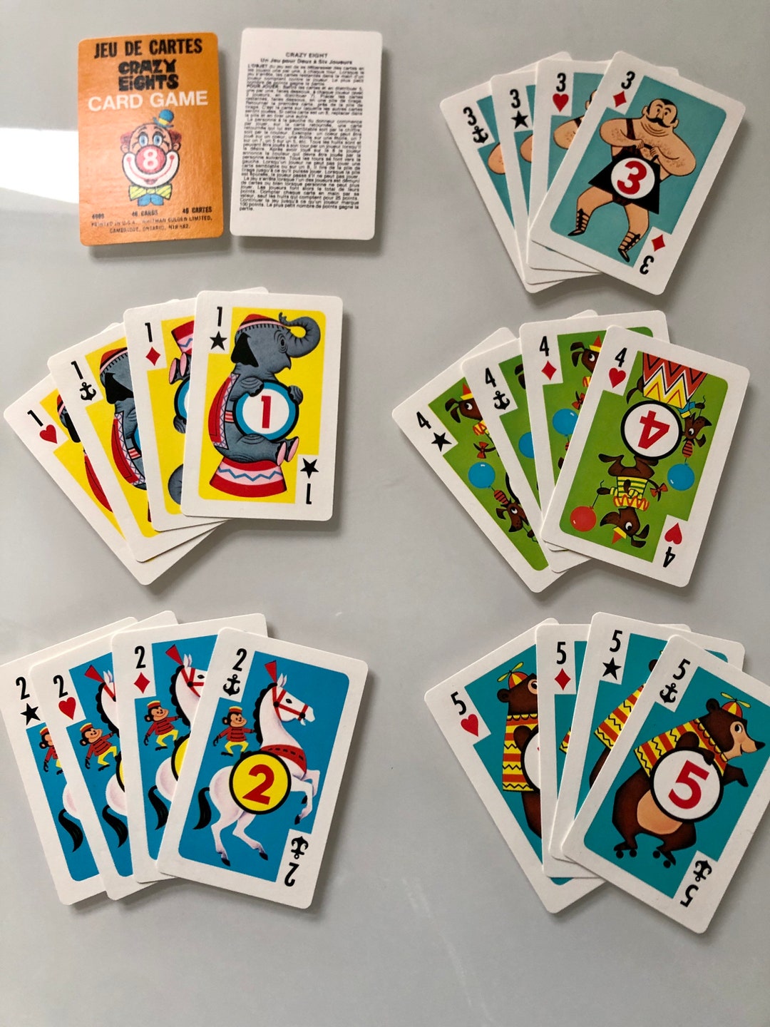 1950s Childrens Playing Cards, Midcentury Games, Vintage Circus Art ...
