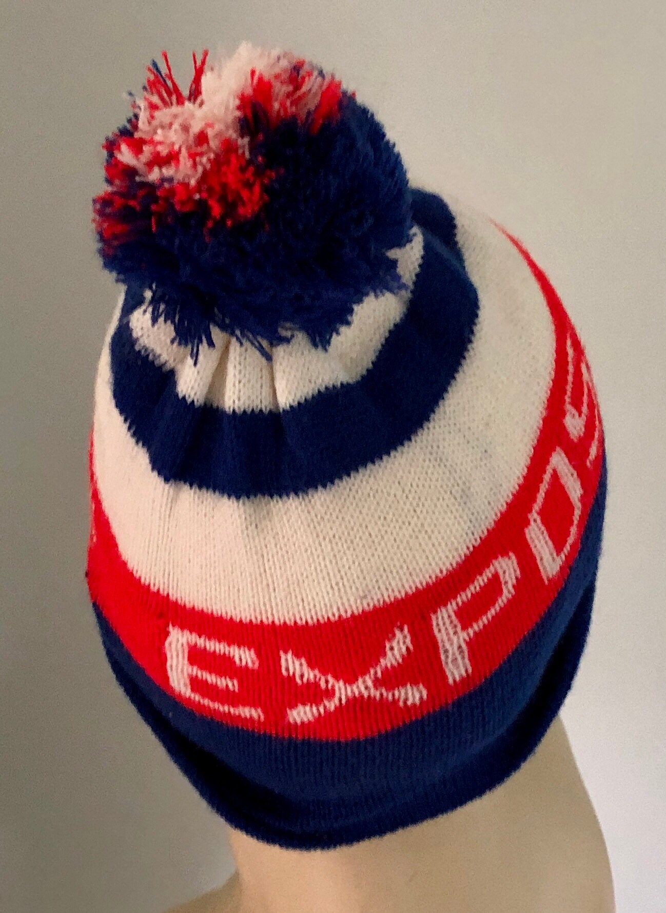 Vintage Toque, Winter Hat, Pom Pom Toque, Montreal Expos Baseball Knit ...