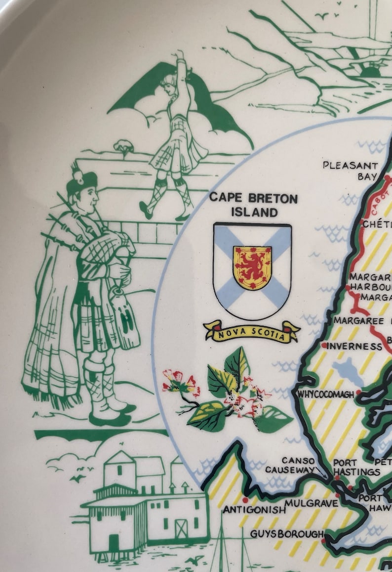 Cape Breton Collector Plate, 1960s Cape Breton Island Nova Scotia ...