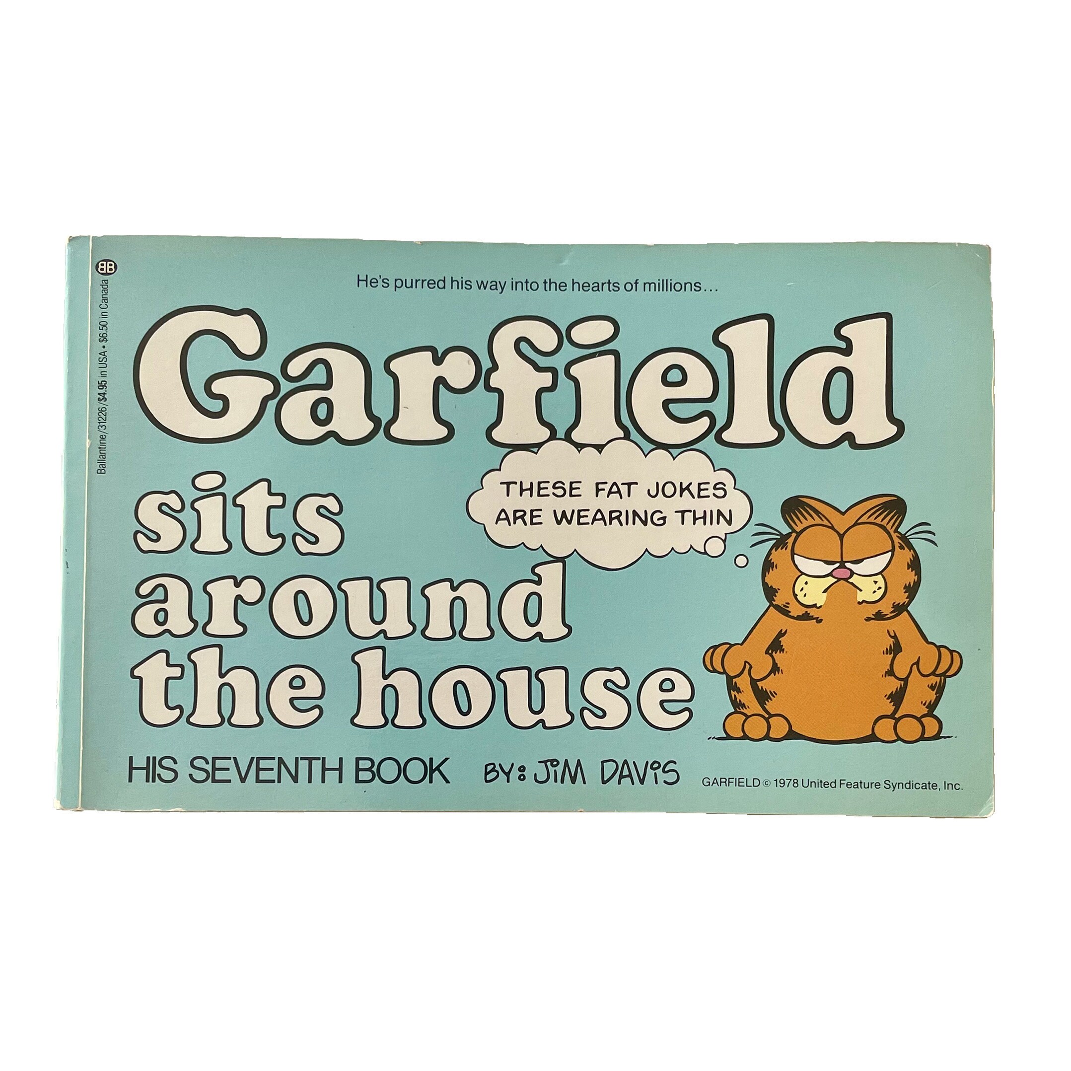 Vintage Garfield Book, Garfield Sits Around the House, His Seventh Book ...