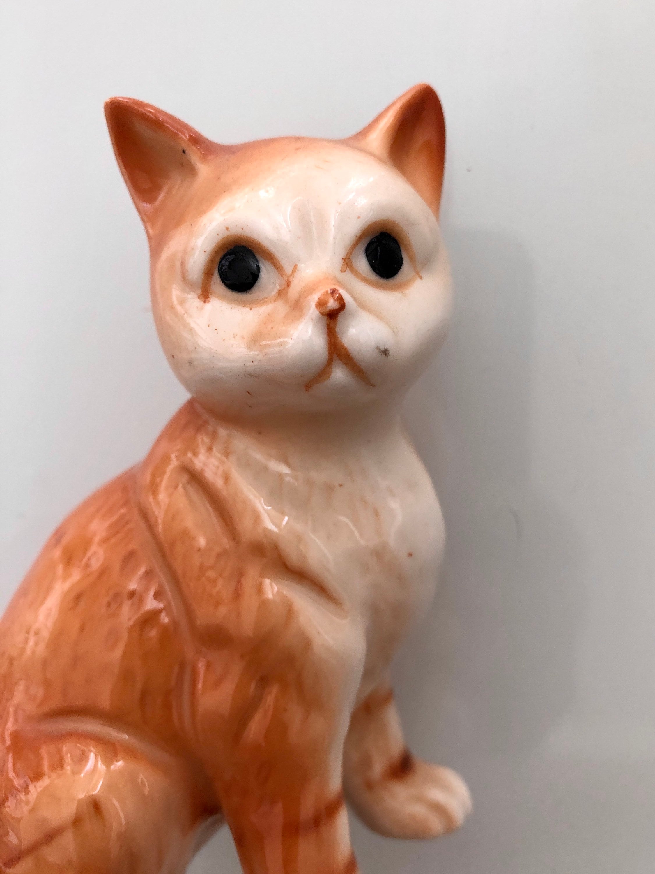 Vintage Orange Cat Figurine, Cat Collectables, China Cat, Marmalade Cat ...