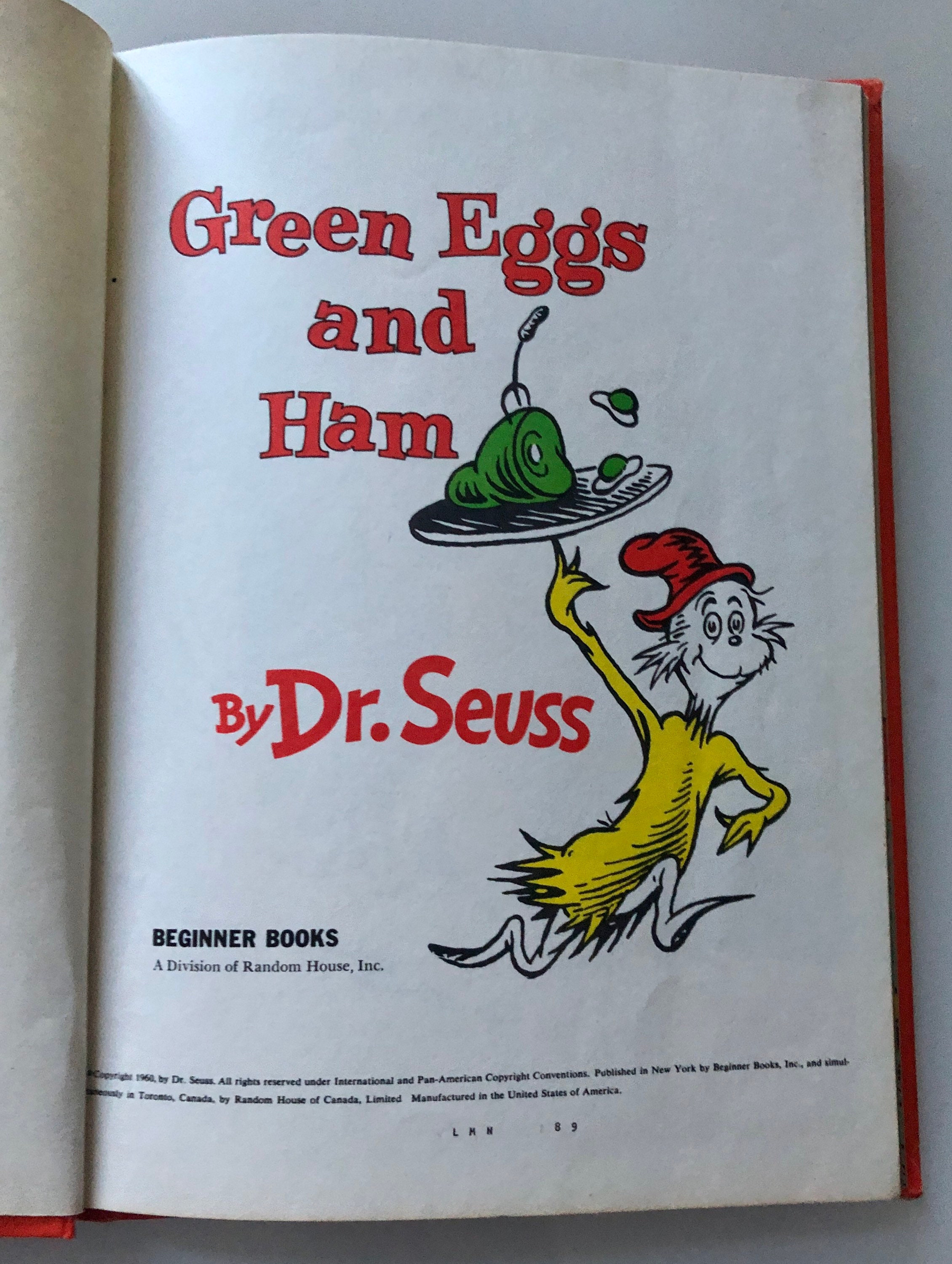1960 Green Eggs and Ham First Edition Dr. Seuss Book Club - Etsy