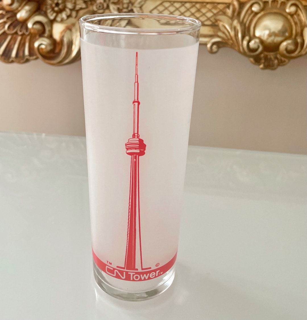 Vintage Toronto Drinking Glass, CN TOWER Souvenir Glass, 'blast Off ...