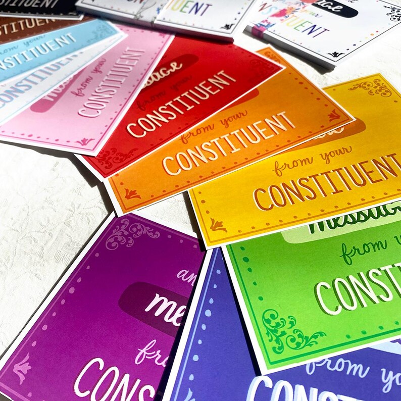 Write Your Senators With Constituent Postcards, 4X6 Political Pride ...