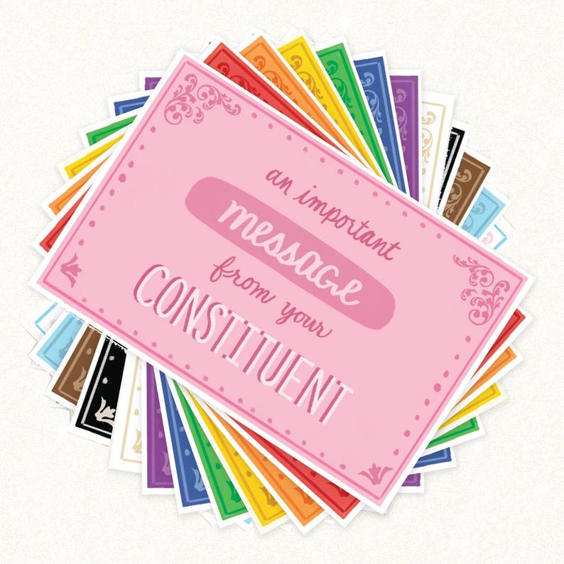 Write Your Senators With Constituent Postcards, 4X6 Political Pride ...