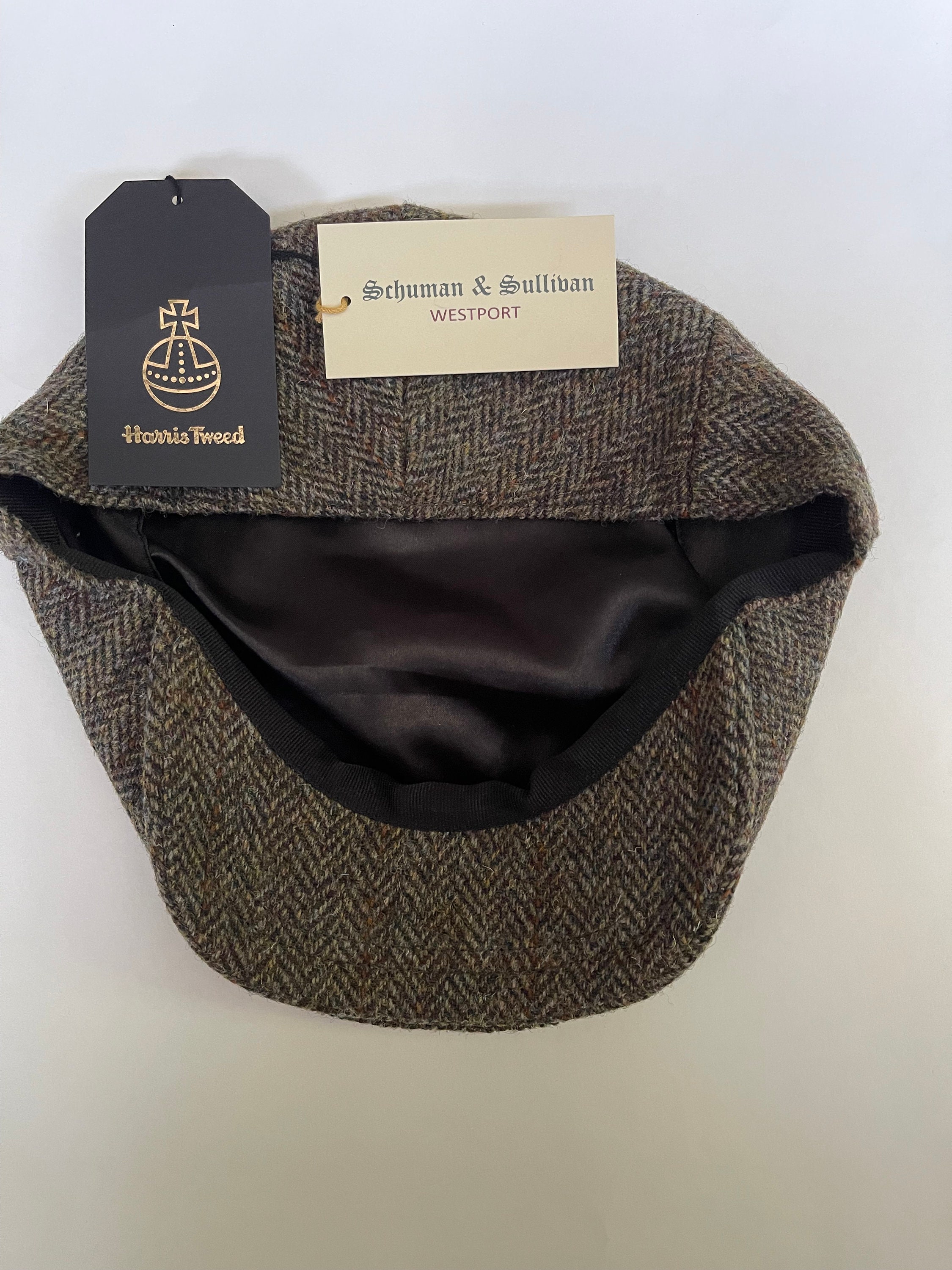 Mens Harris Tweed Driving or Flat Top Cap - Etsy