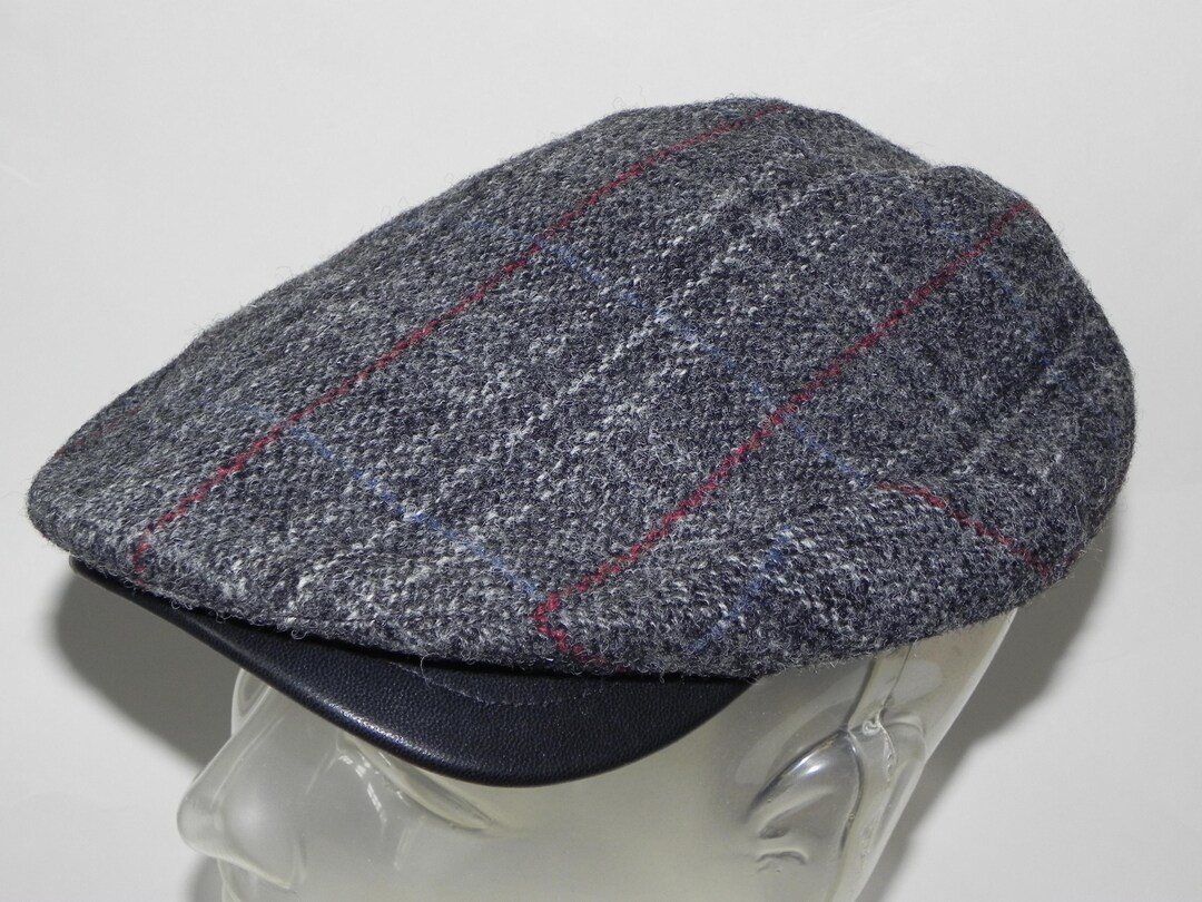 Mens Harris Tweed Driving or Flat Top Cap - Etsy