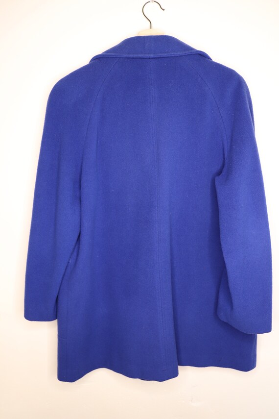 Royal Blue Wool Coat / Herman Kay Vintage Winter Coat… - Gem