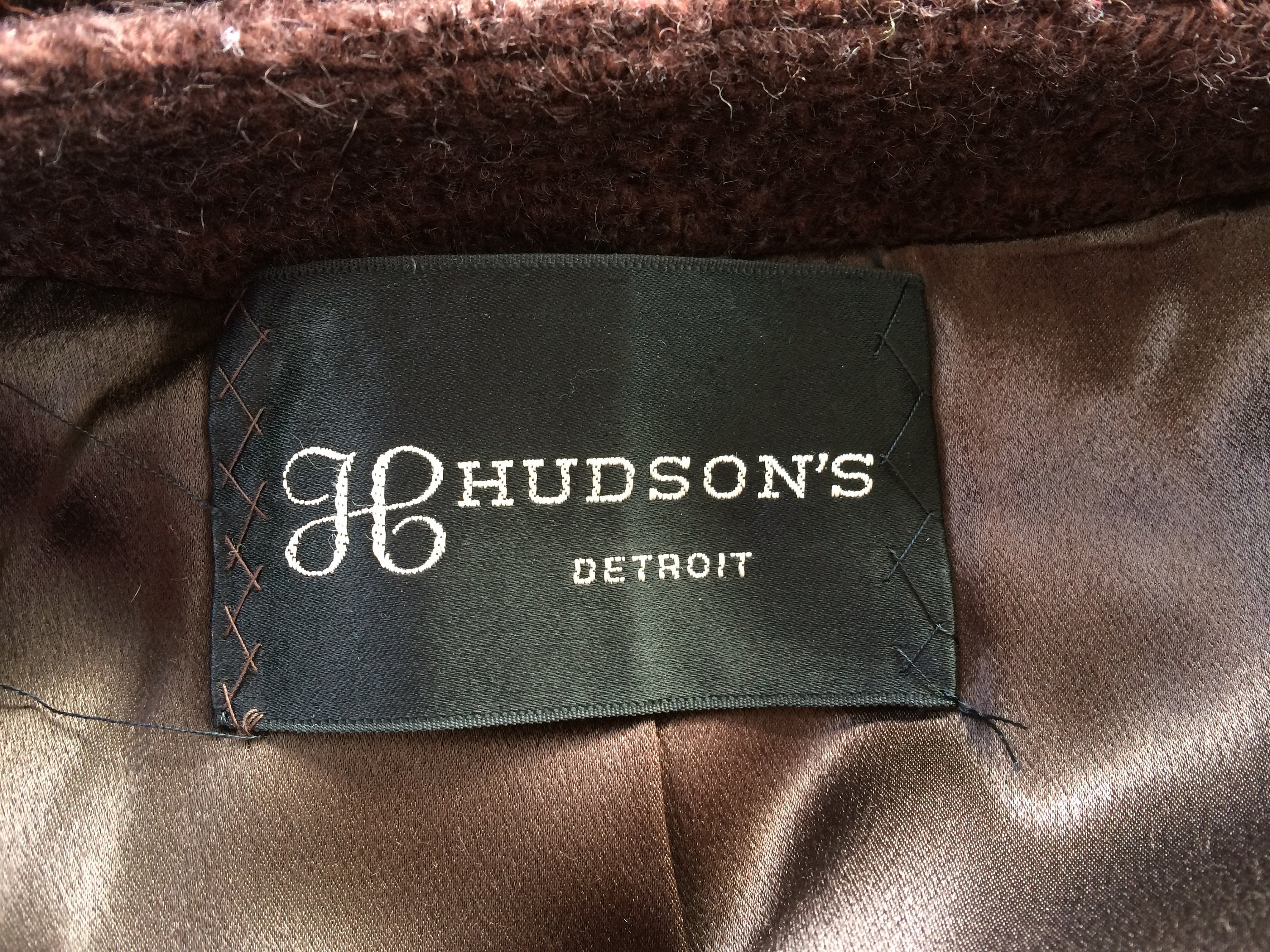 Iconic Vintage Hudon's Detroit Wool and Fur Women's Winter Coat ...