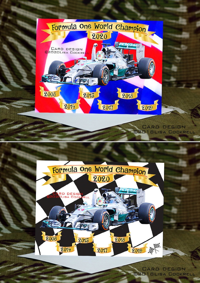 Lewis Hamilton Formula One World Champion F1 Motor Racing Card Birthday ...