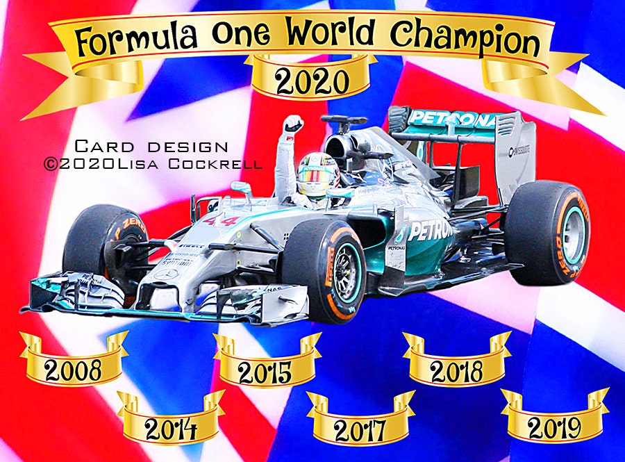 Lewis Hamilton Formula One World Champion F1 Motor Racing Card Birthday ...