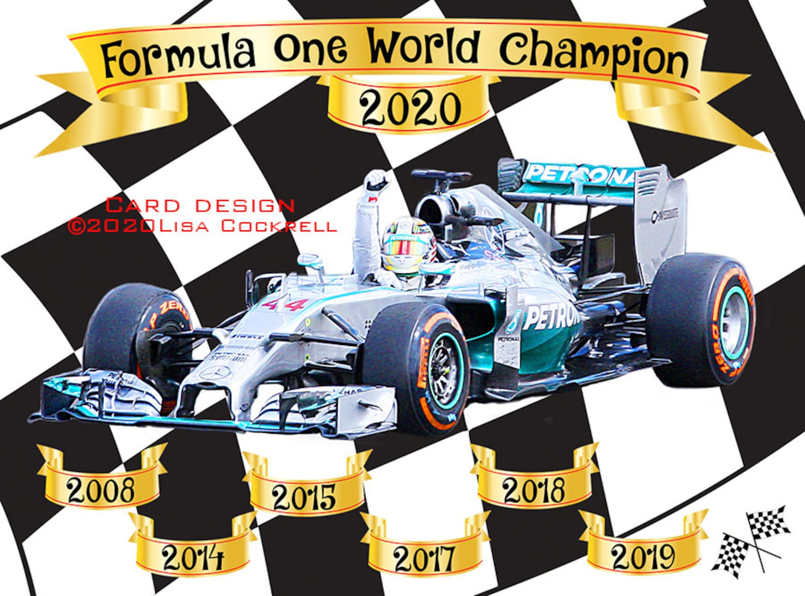 Lewis Hamilton Formula One World Champion F1 Motor Racing Card Birthday ...