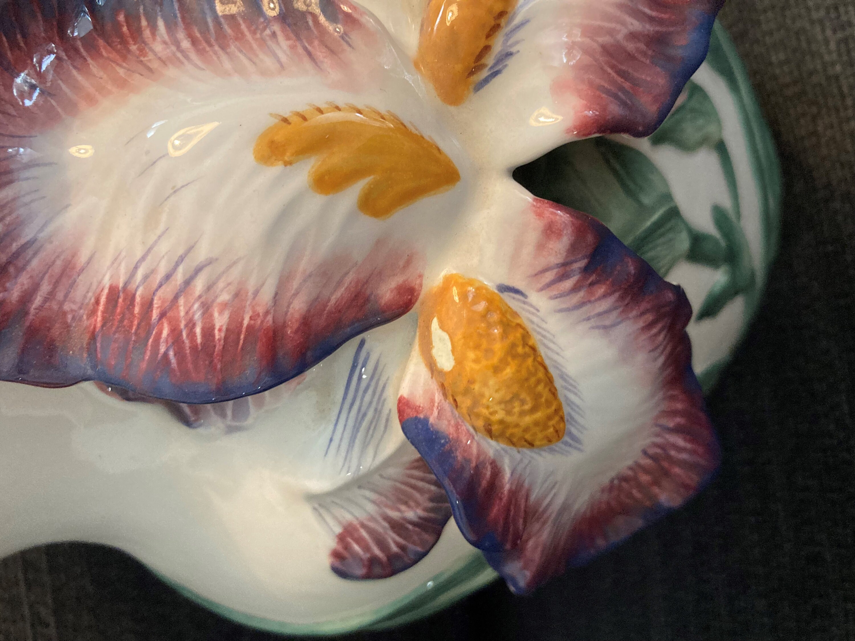 Fitz & Floyd Iris Pitcher 1990 Ceramic - Etsy