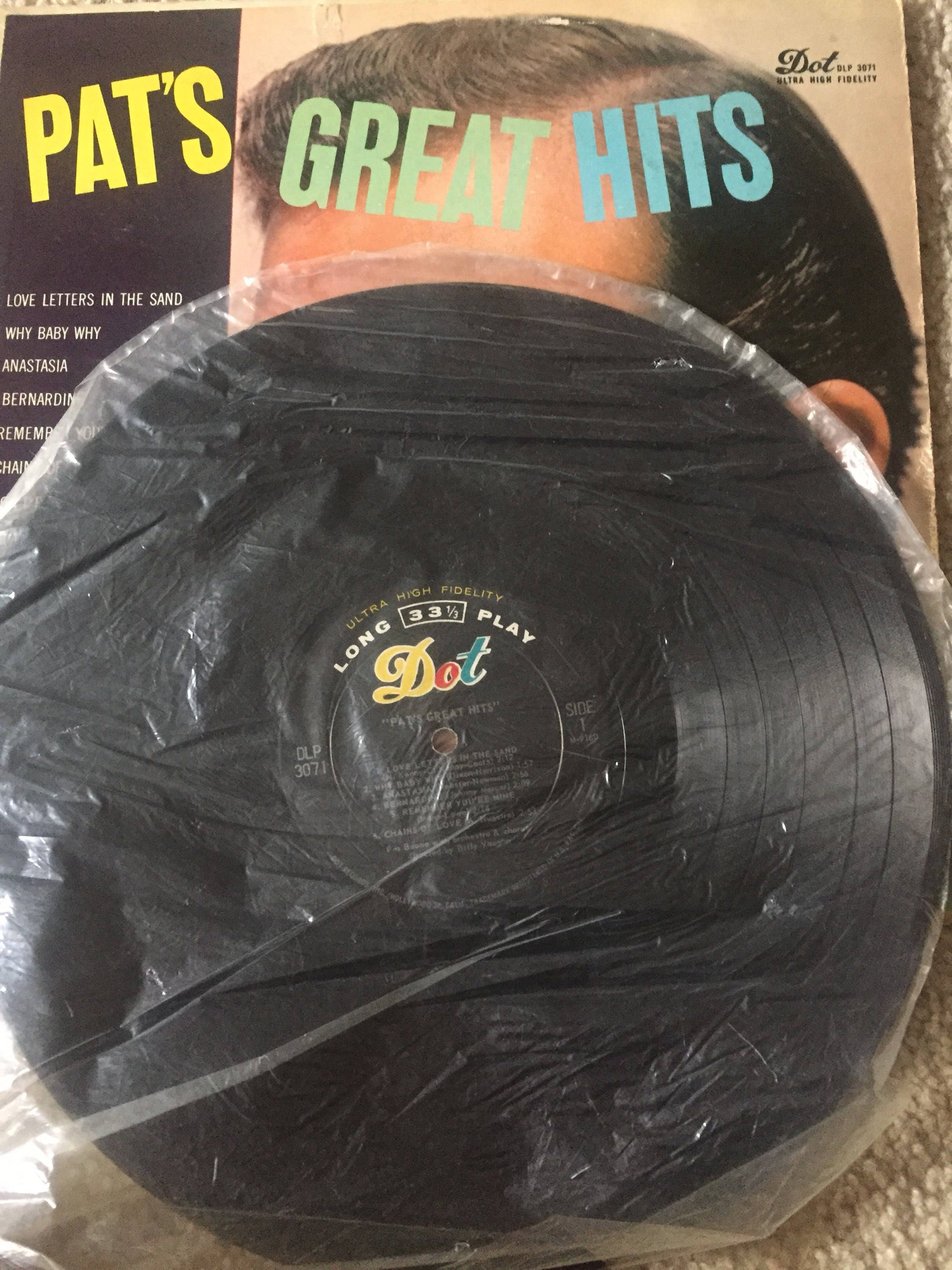 Pat's Great Hits-pat Boone 1957 Vinyl Record Album LP - Etsy