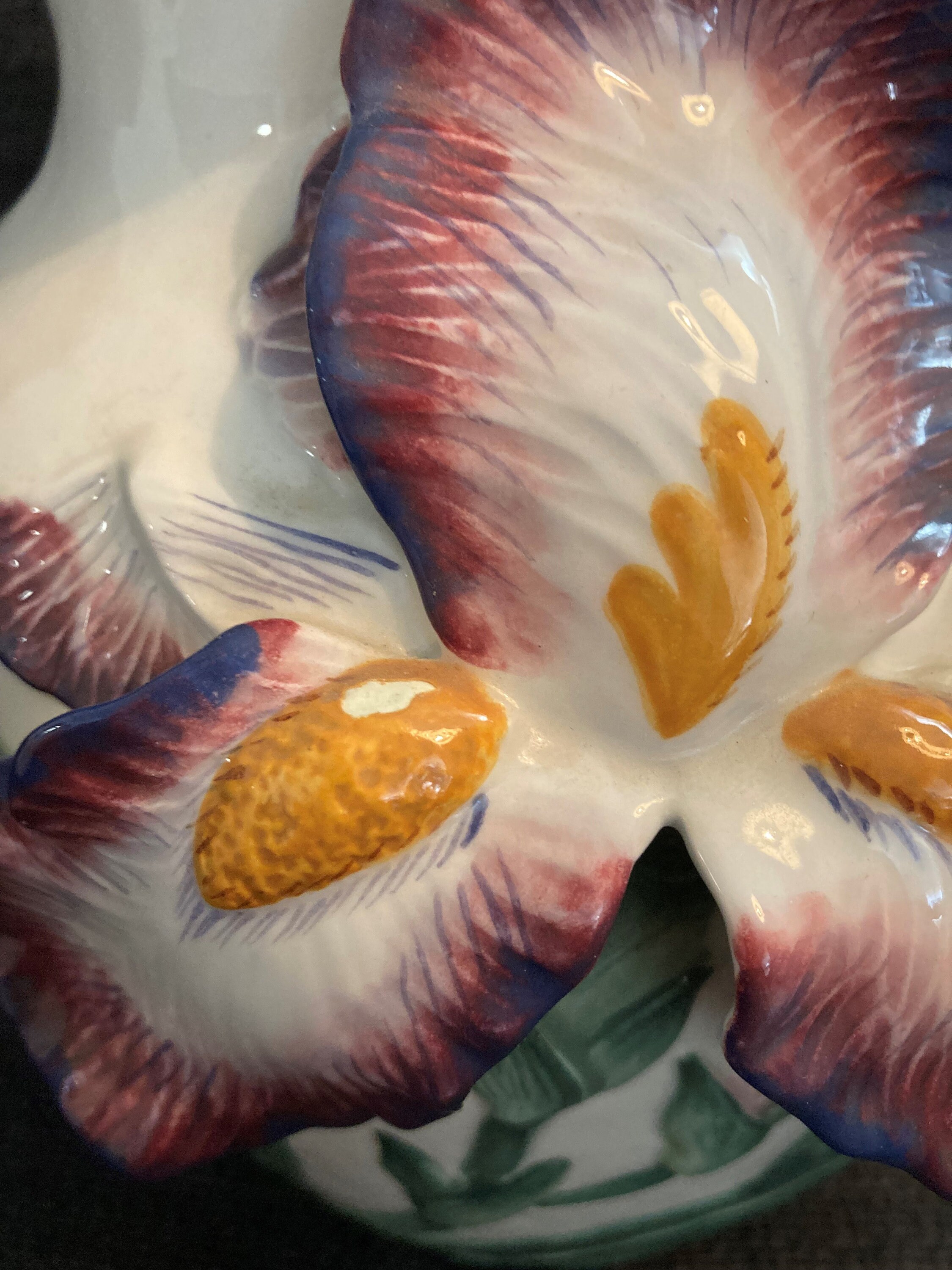 Fitz & Floyd Iris Pitcher 1990 Ceramic - Etsy