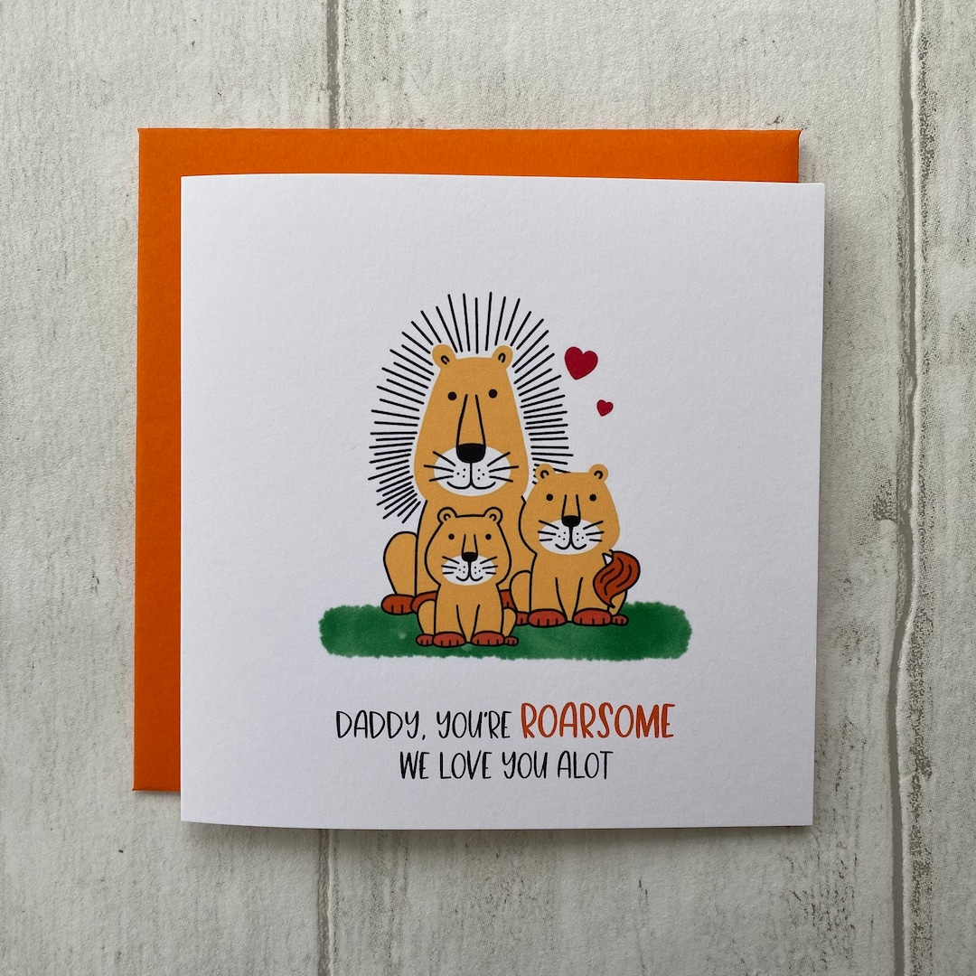 My Daddy Birthday Card Roarsome Birthday Card Dad Birthday Card Fathers ...