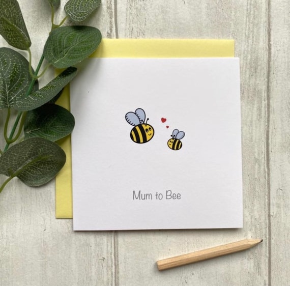 Mum to Be Card Bee Card Mum to Be Mum to Bee Baby | Etsy