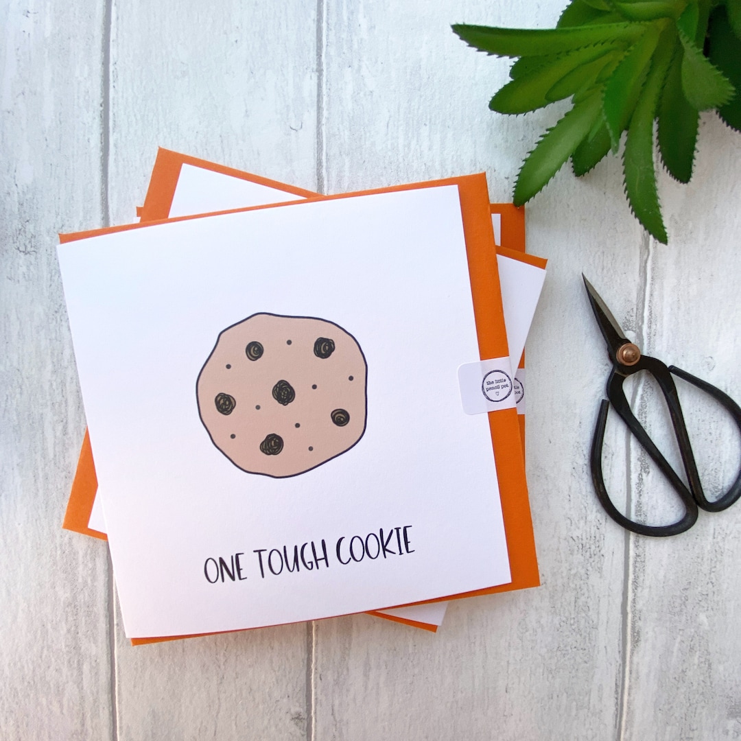 Get Well Soon Card One Tough Cookie Children Get Well Soon - Etsy
