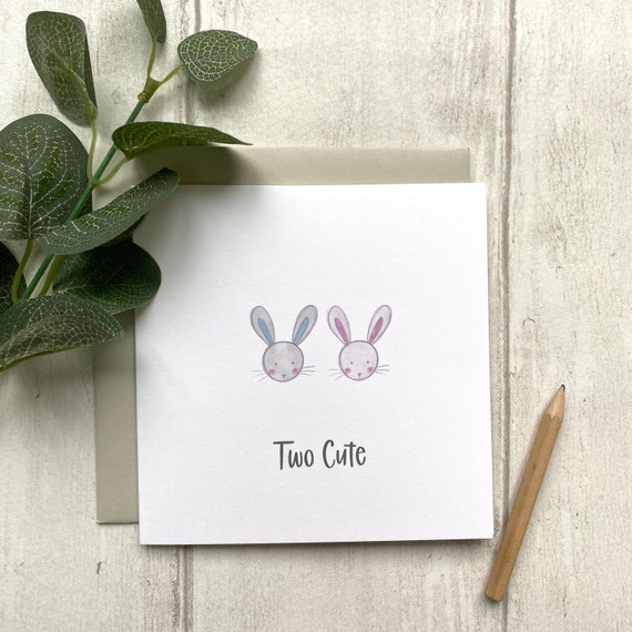 Two Cute Twins Card Newborn Twins Card Baby Twins Twin - Etsy UK