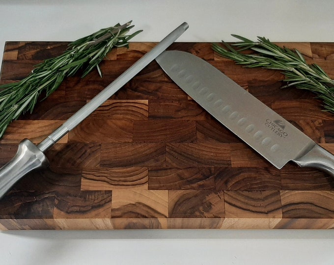 Teak Wood End Grain Cutting Board, Cutting Board, Teak Butcher Block ...
