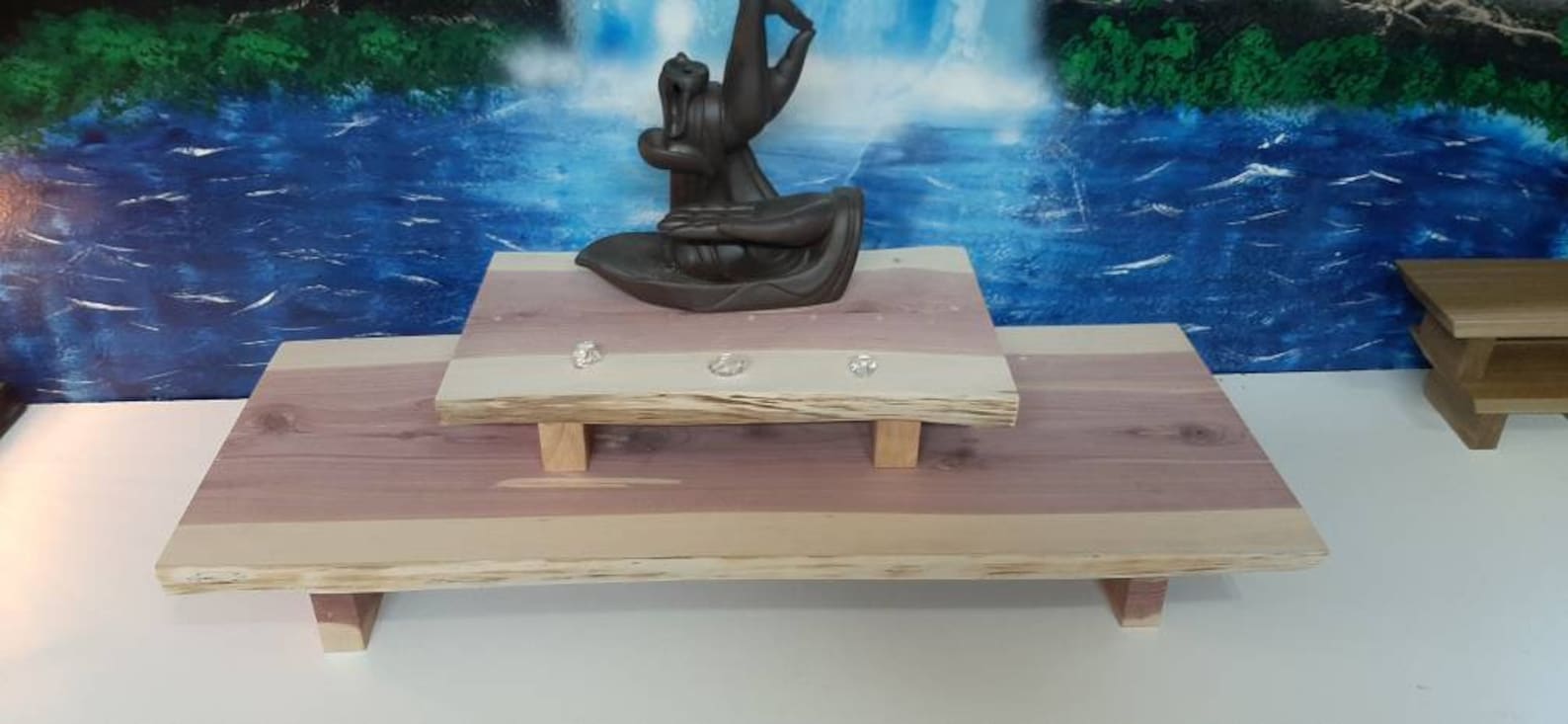 Altar Table, 2 Set, 2 Tier Altar Table, Crystal Shelf, Small Space ...