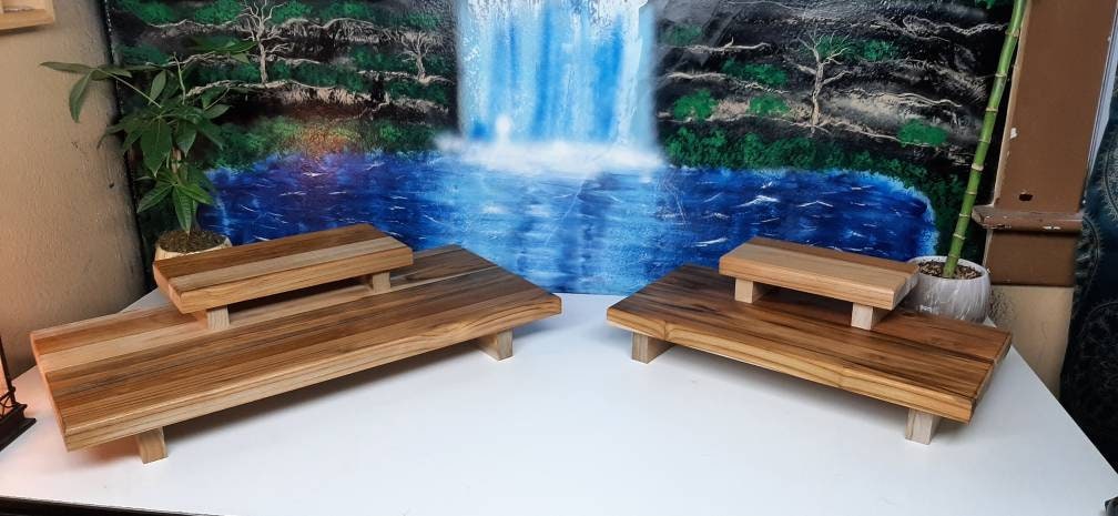 2 Altar Table Set Straight Side 2 Tier Altar Tables Teak - Etsy