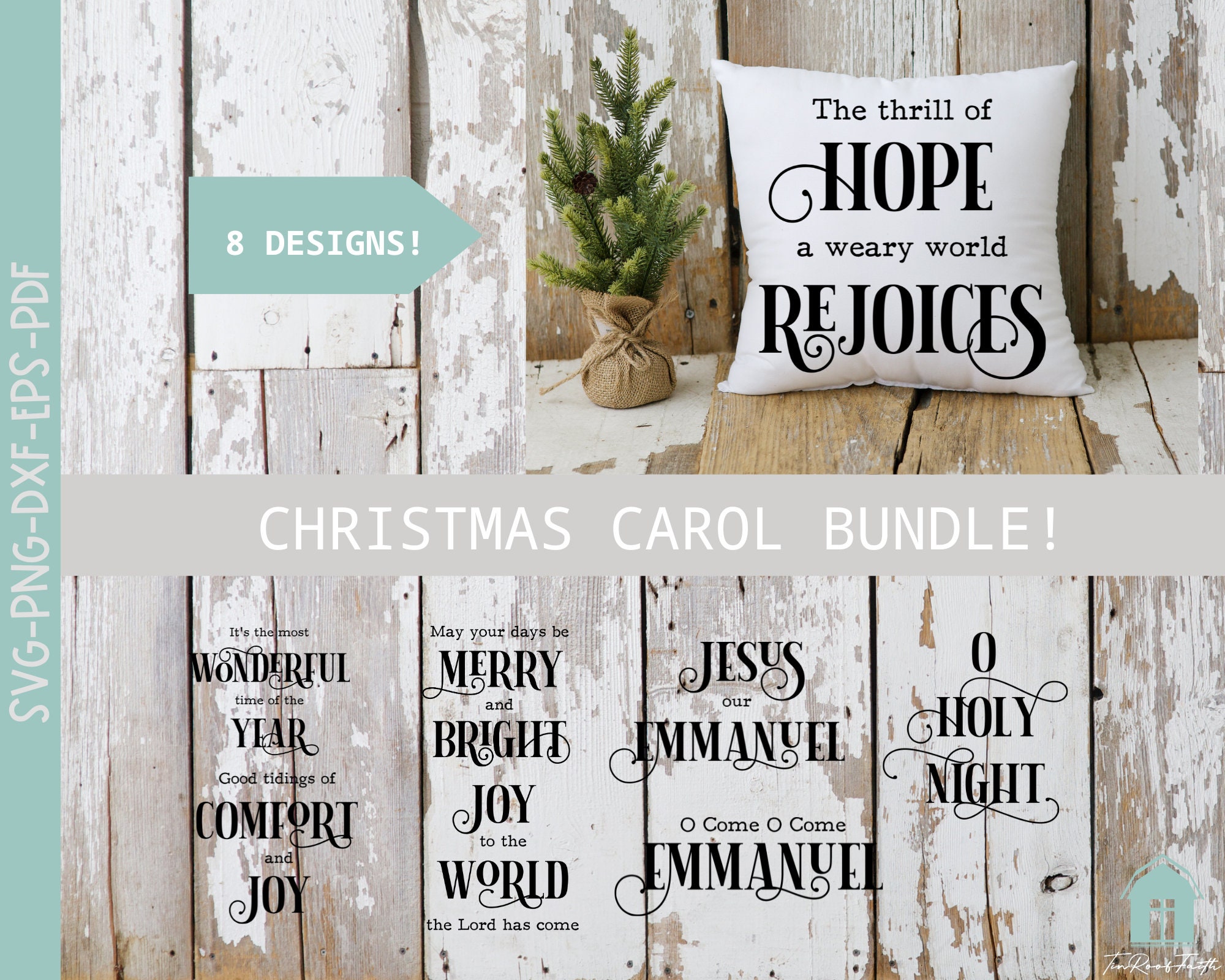 Christmas Carol SVG Bundle Christmas Sign Clip Art for - Etsy