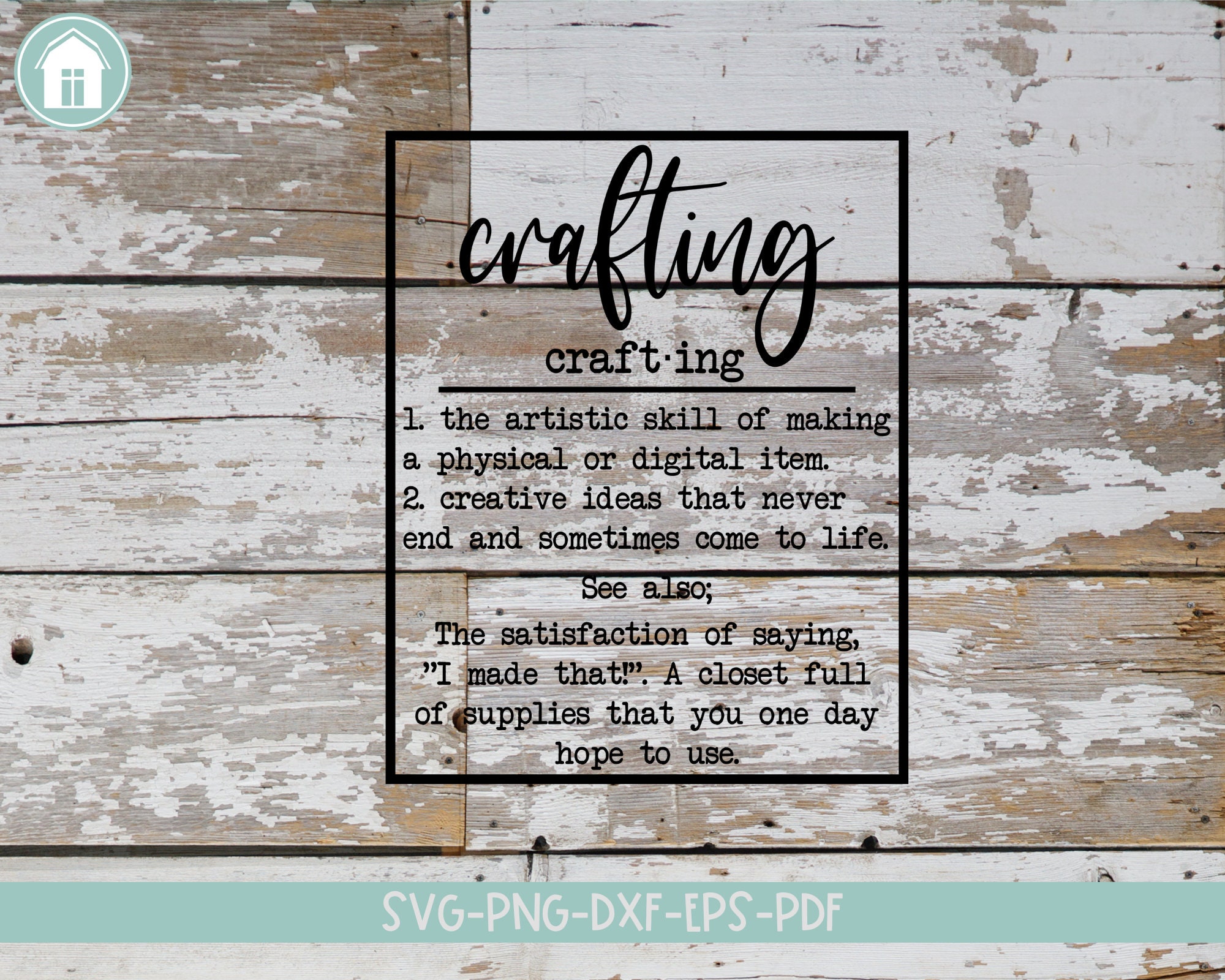 Crafting Dictionary SVG, Craft Room Sign Svg, Definition Png, Tote Bag ...