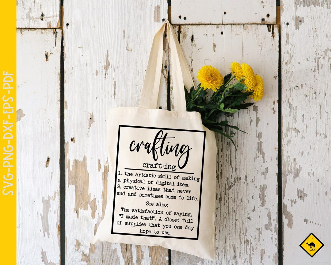 Crafting Dictionary SVG, Craft Room Sign Svg, Definition Png, Tote Bag ...