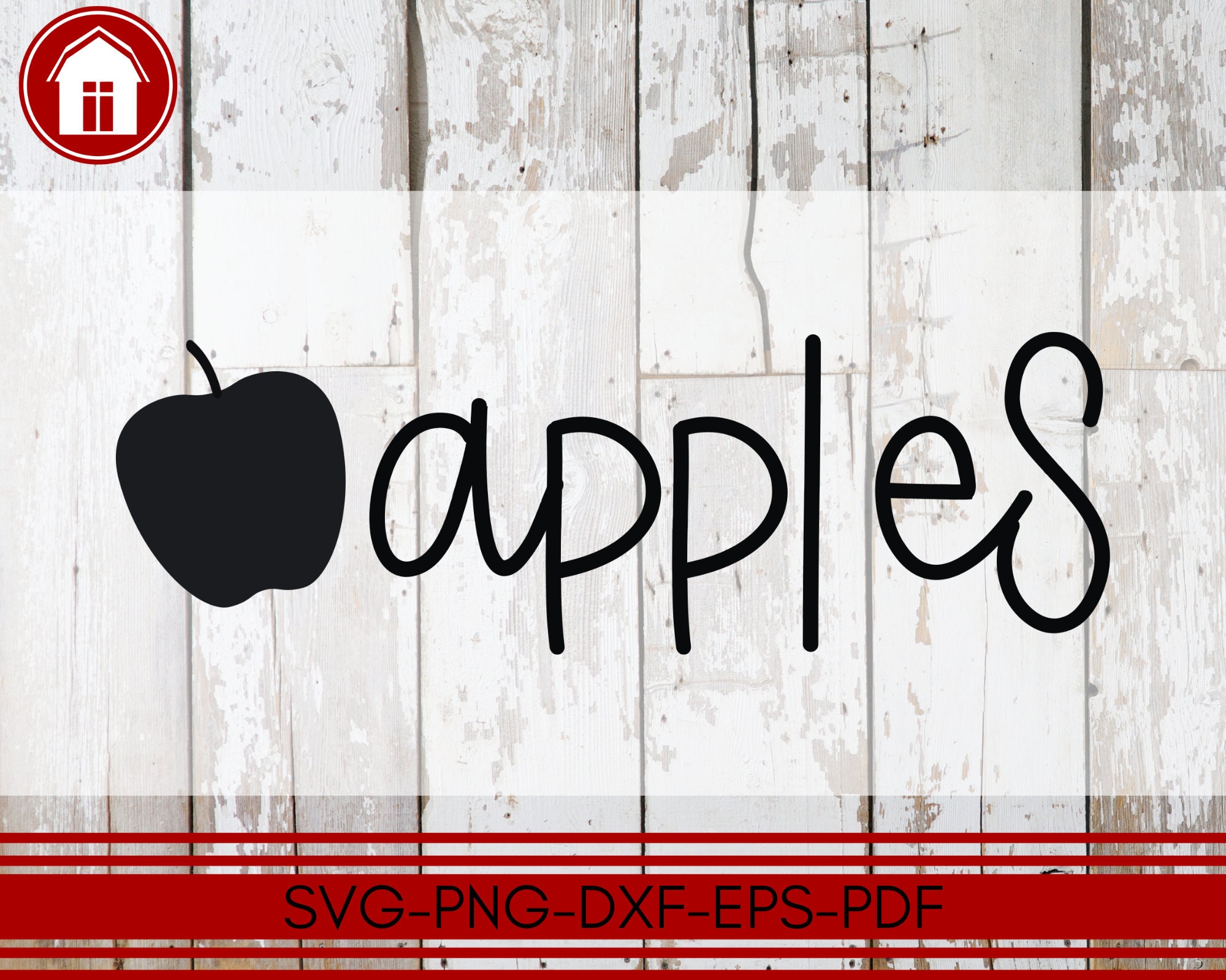 Apple Svg-fall Apple Svg-fall Farmhouse Decor Svg Clip Art Cut - Etsy