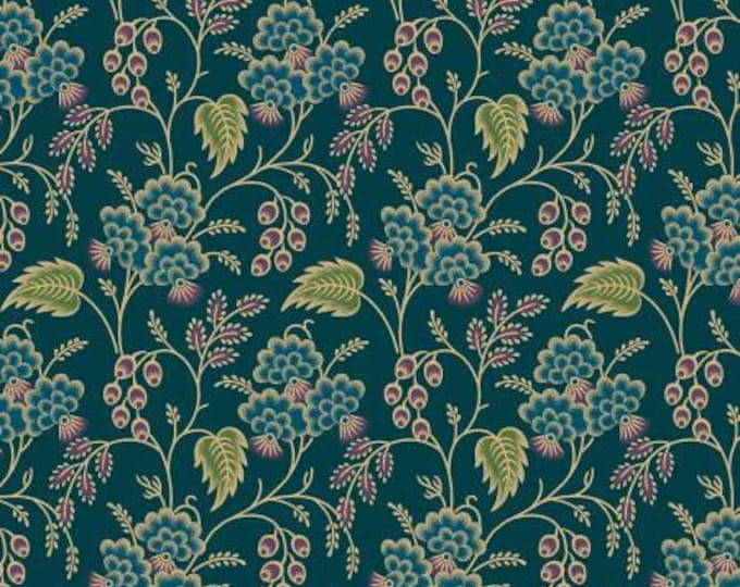Return to Elegance by Judie Rothermel R3303 Navy Plumes Cotton Fabric ...