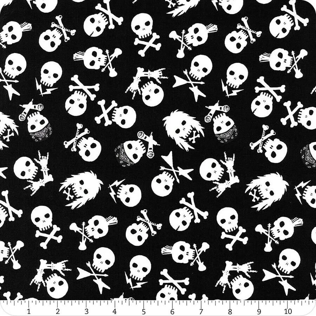 Sabbath Skulls Pour Some Sugar on Me -stella - 1710 Dear Stella Fabric ...