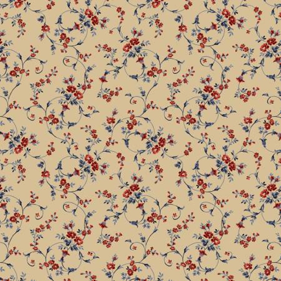 Victory Garden Beige Small Victorian Vines CD2111-BEIGE Timeless ...