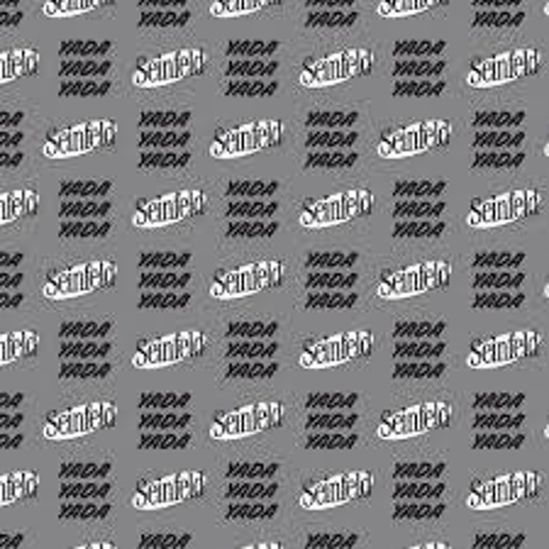 Seinfeld Yada Yada Yada Grey 23880120 by Camelot Fabrics Cotton Fabric ...