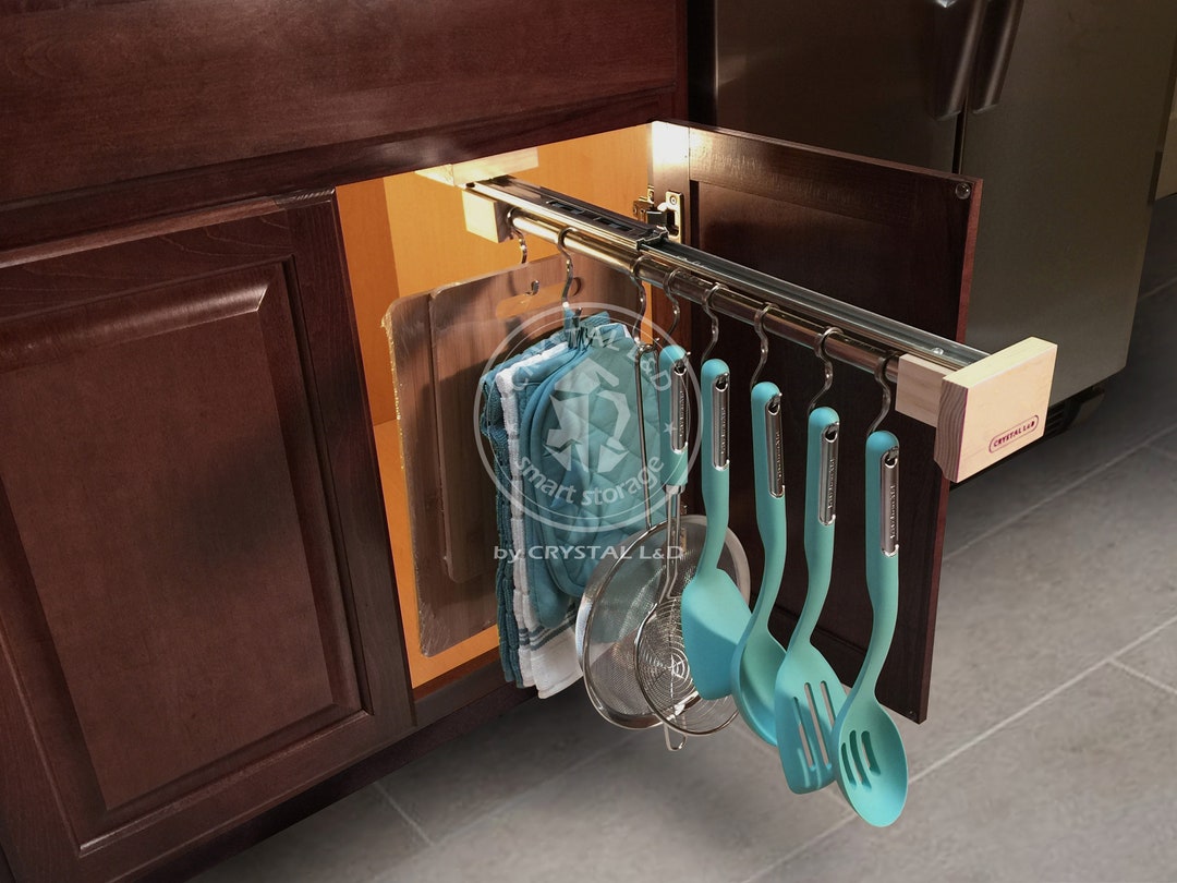 Multi-use Pull Out Cabinet Organizer - Kitchen Utensils, Cleaning ...