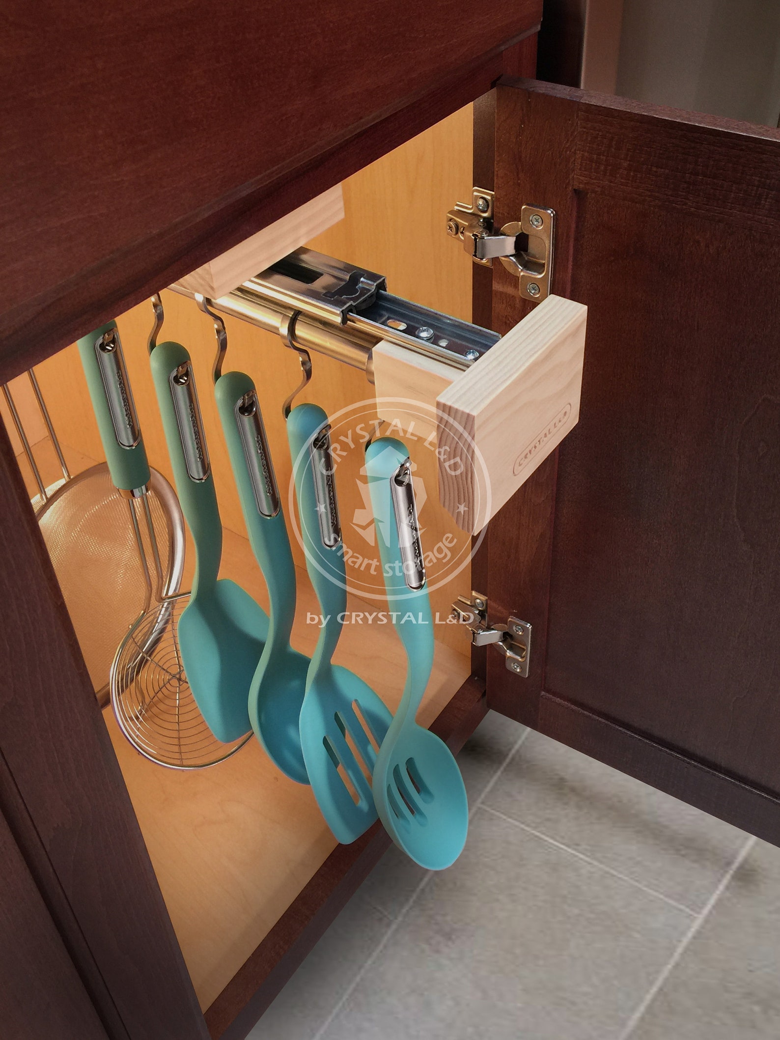 Multi-use Pull Out Cabinet Organizer - Kitchen Utensils, Cleaning ...