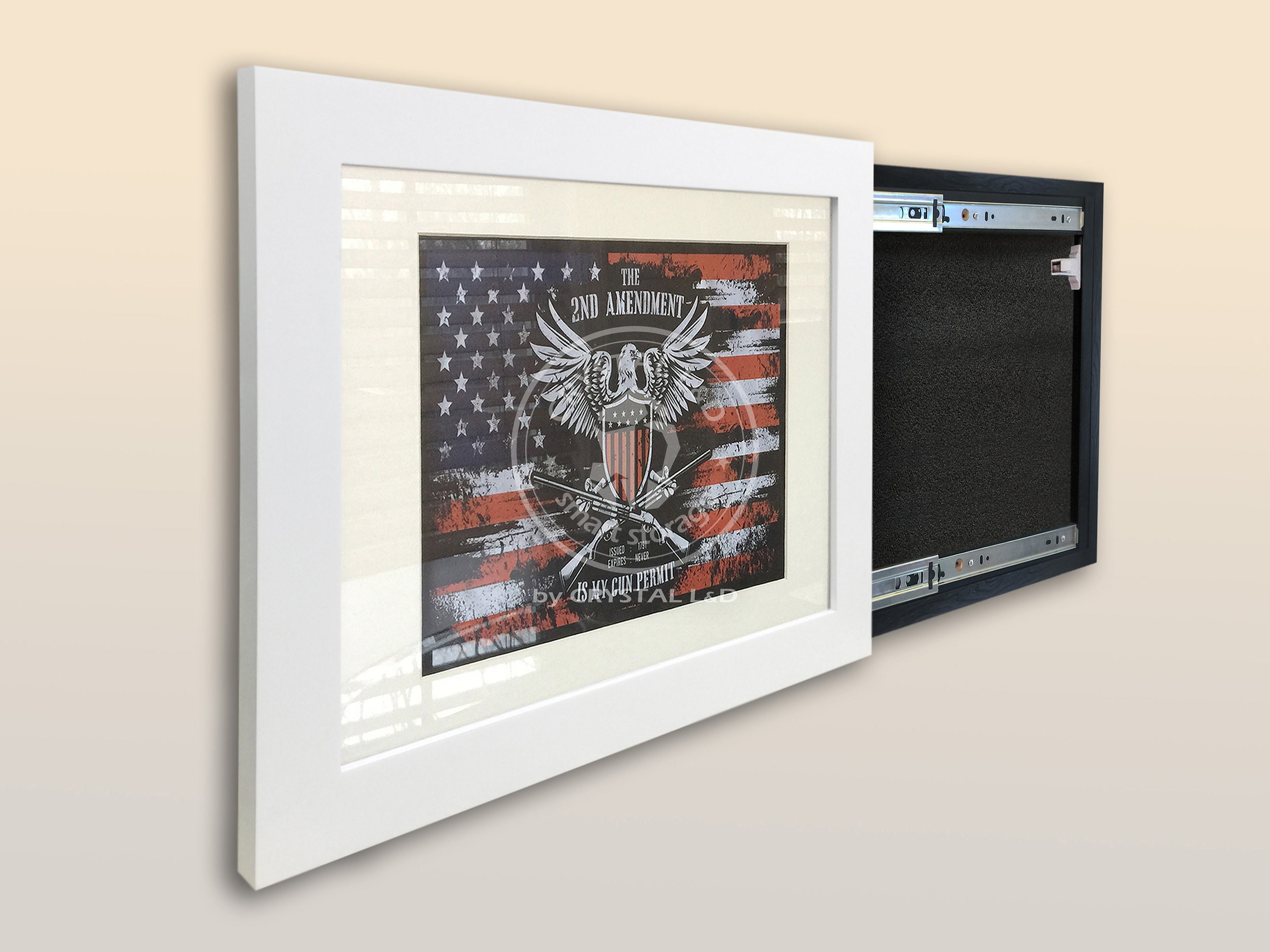 Hidden Storage Photo Frame for Gun and Valuables 17 In. X 14 In. With ...