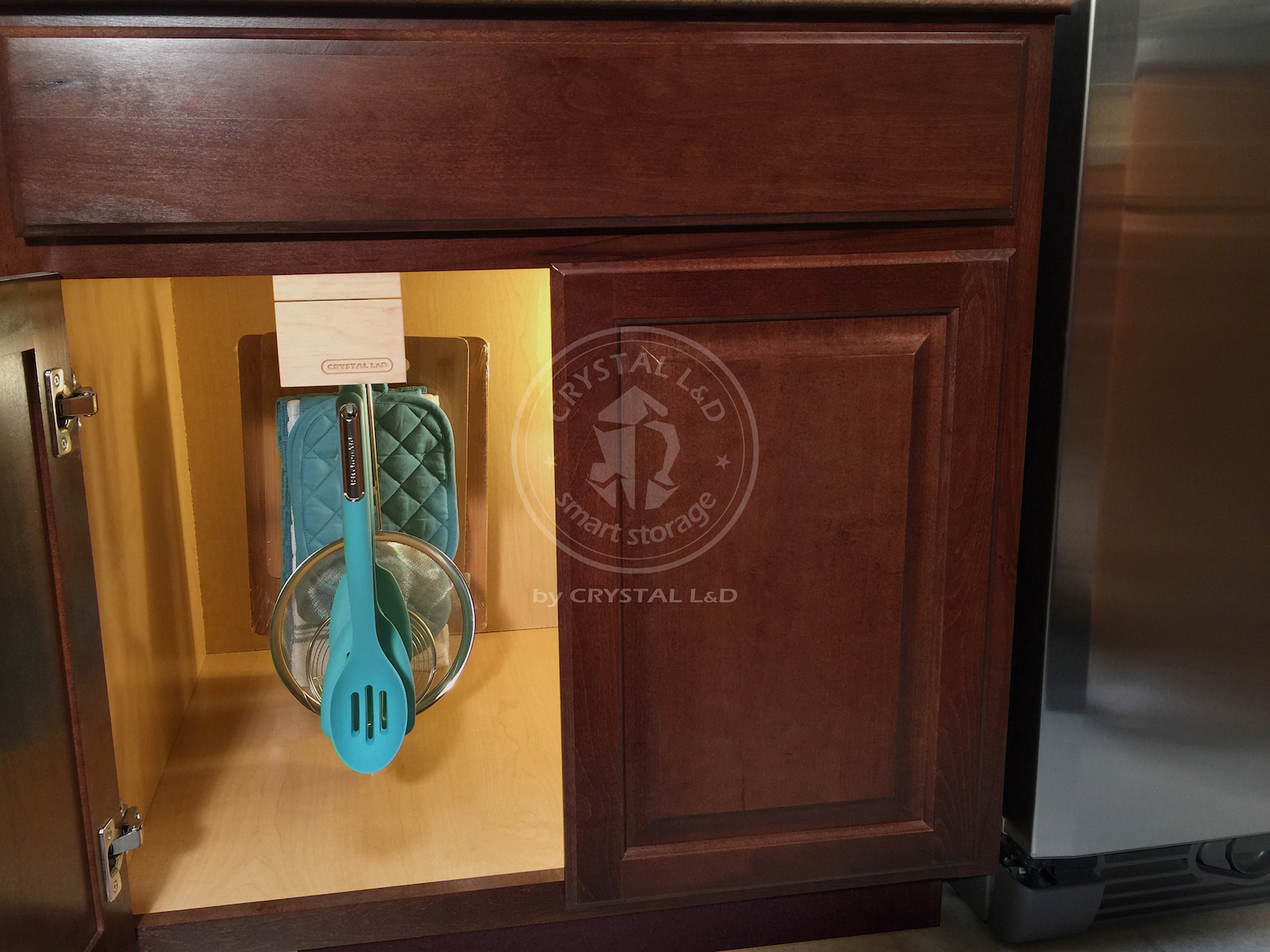 Multi-use Pull Out Cabinet Organizer - Kitchen Utensils, Cleaning ...