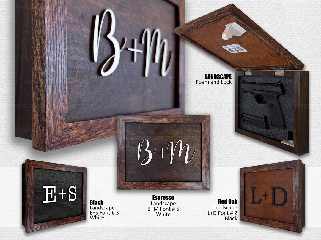 Hidden Gun Storage Wall Art – Personalized Concealment Case With 3D ...