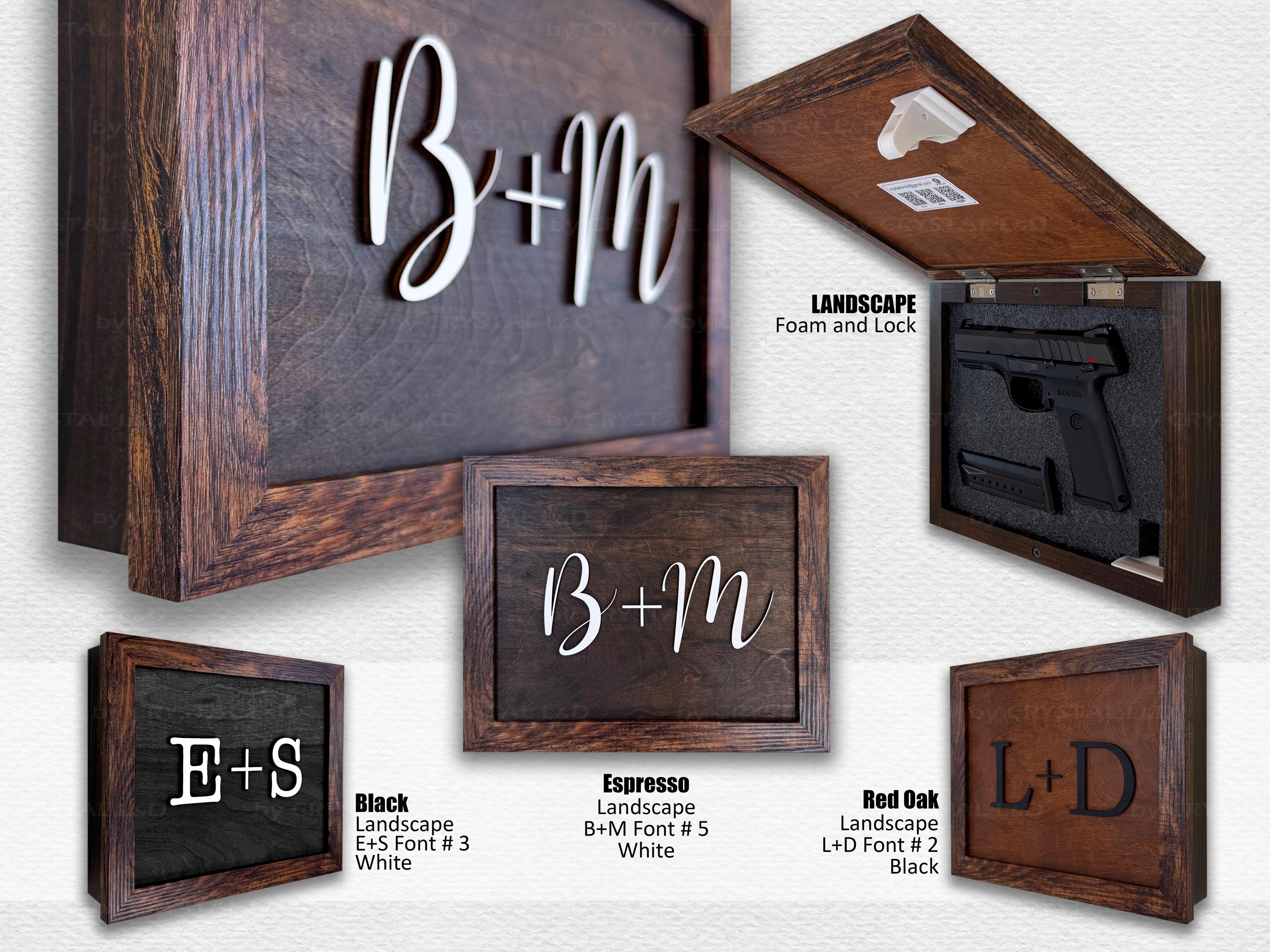 Hidden Gun Storage Wall Art – Personalized Concealment Case With 3D ...