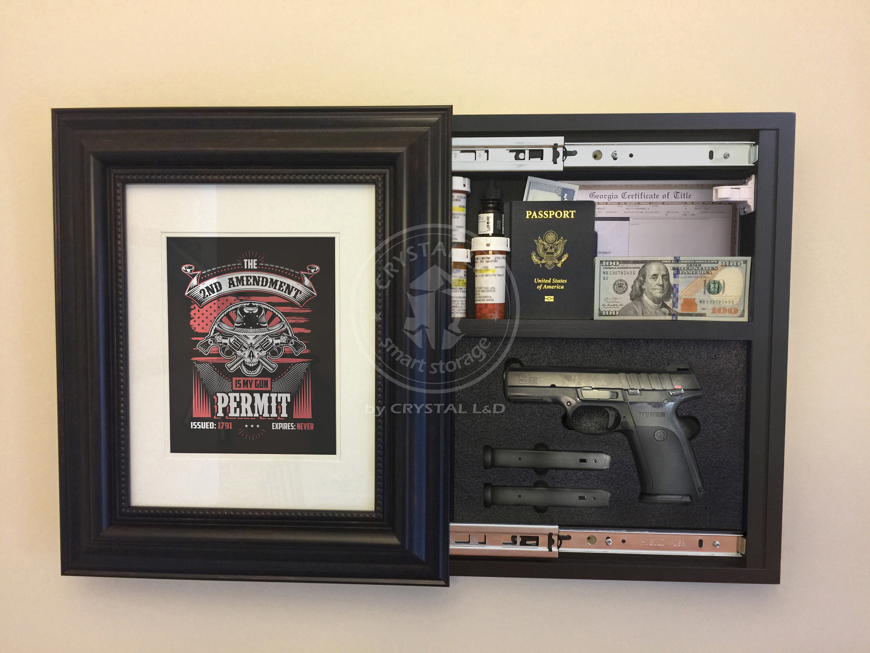 Hidden Storage Photo Frame for Gun and Valuables 20 In. X 17 - Etsy