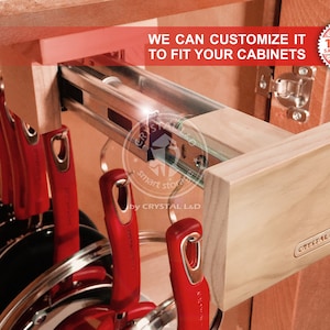 Pull Out Kitchen Cabinet Organizer and Storage for Cookware - Etsy