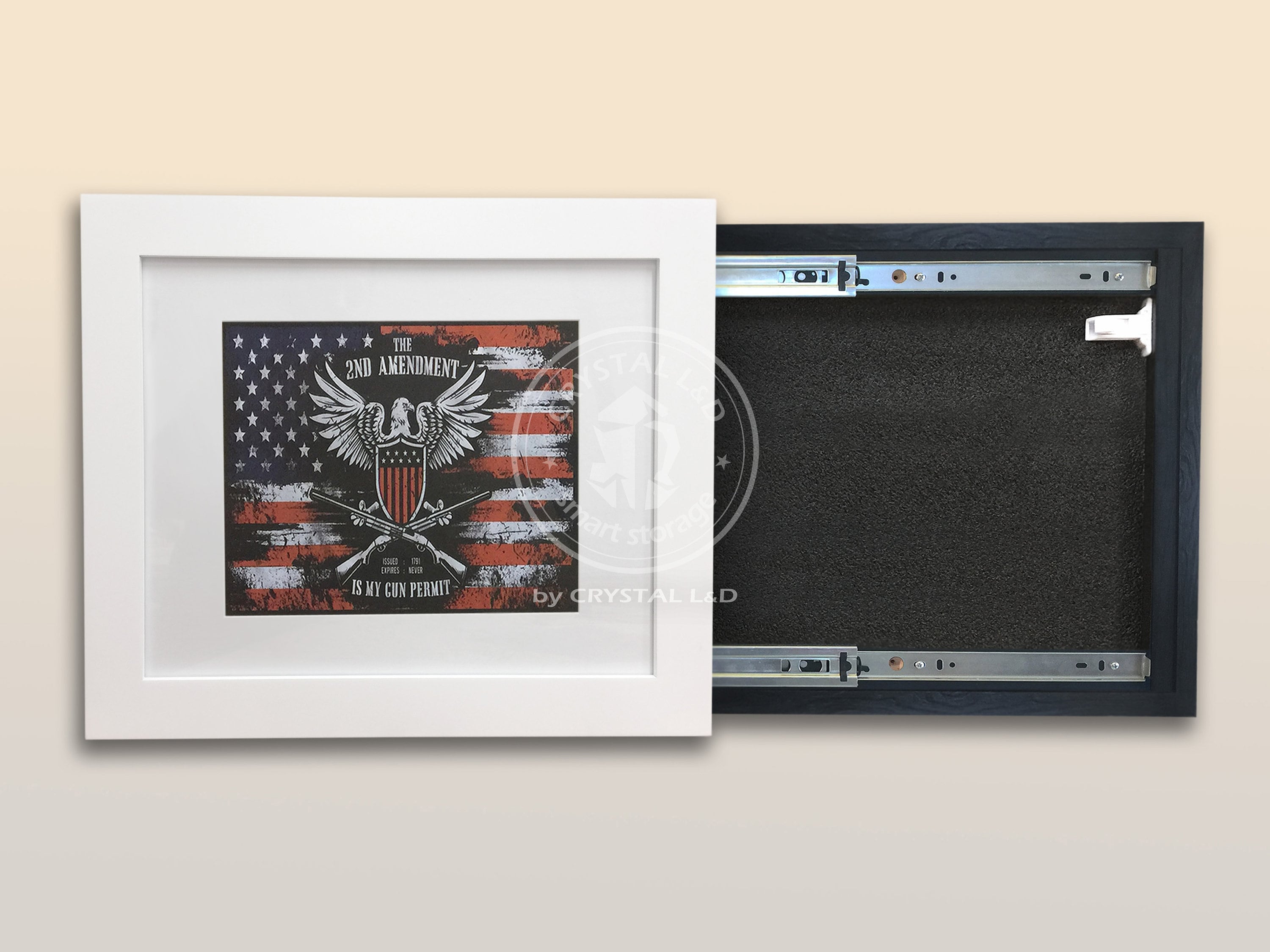 Hidden Storage Photo Frame for Gun and Valuables 17 In. X 14 In. With ...